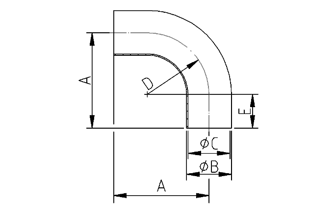 Bend 90°11865 H3o 76,1x2 1.4435 | SKS Online