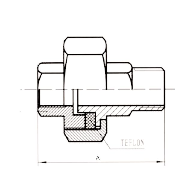 BSP Union M/F gasket 1/8" 316 | SKS Online