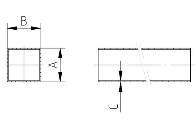 Square tube 35x35x1.5 304 | SKS Online