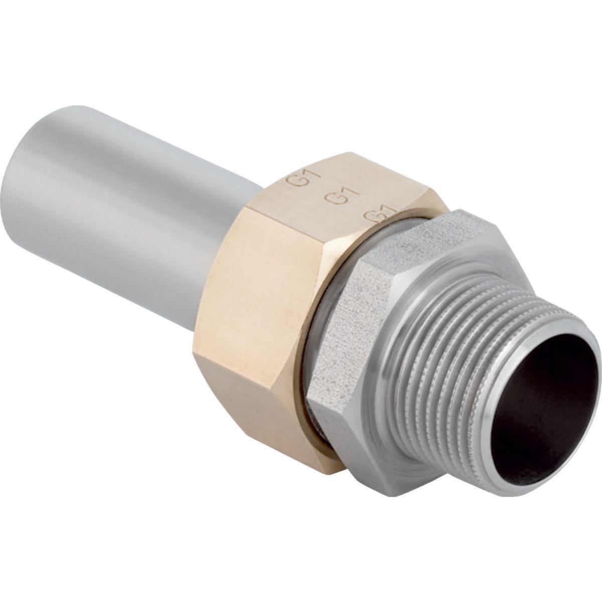 Mapress adapter union gusset / male thread (R) | SKS | Stainless Steel